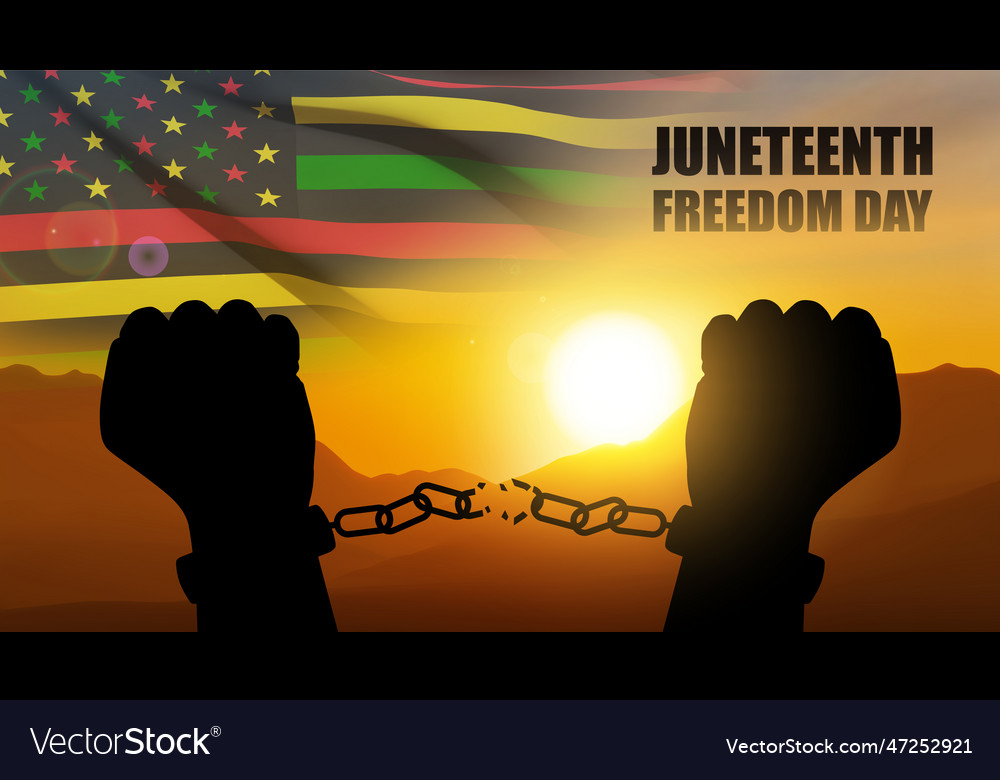 Juneteenth fredom day Royalty Free Vector Image