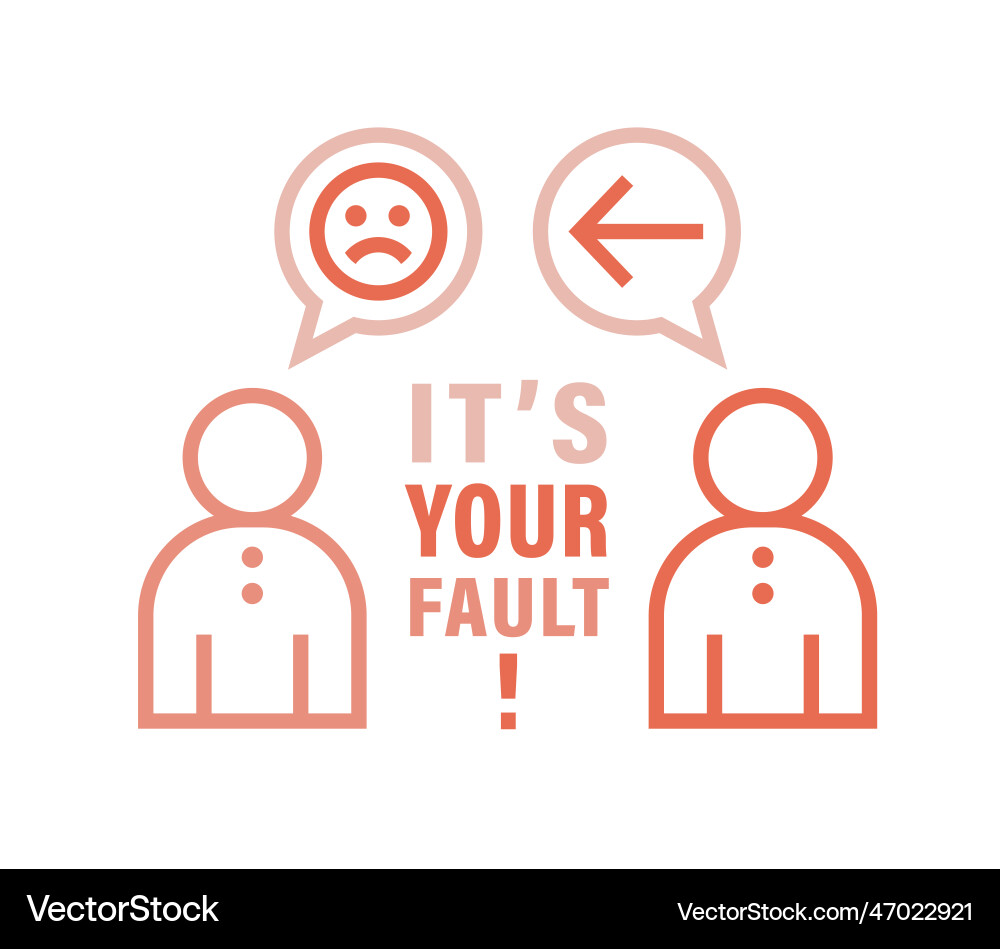 My fault icon pictogram acknowledgement Royalty Free Vector