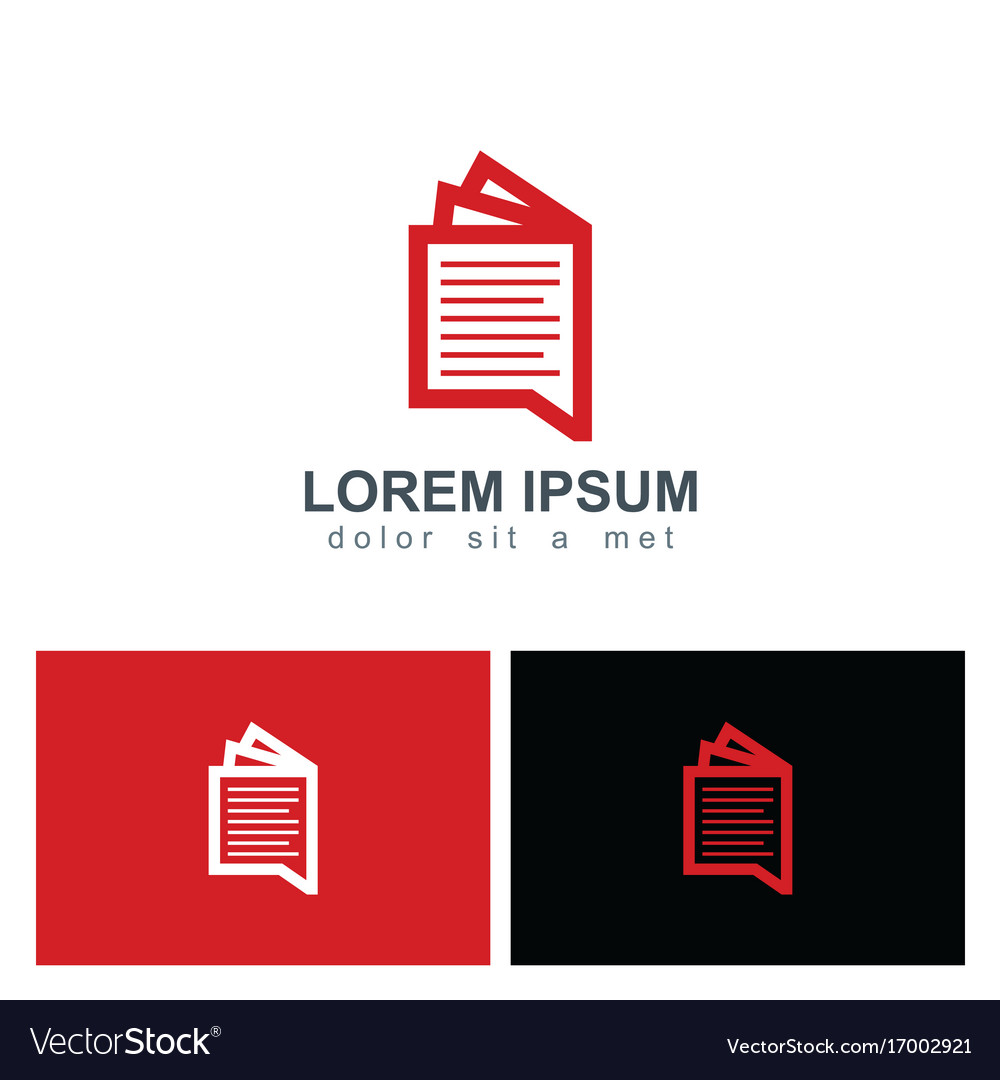 Notepad document paper logo Royalty Free Vector Image