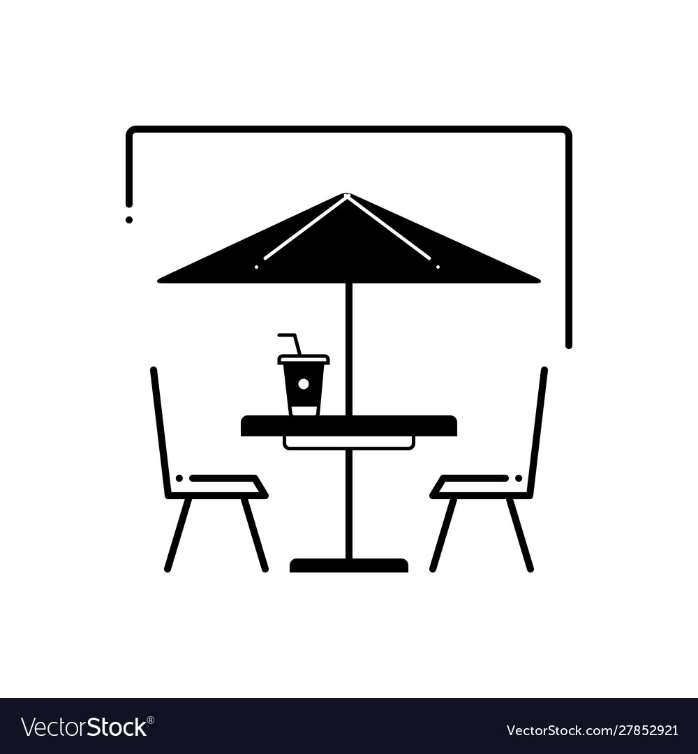 Outdoor cafe Royalty Free Vector Image - VectorStock