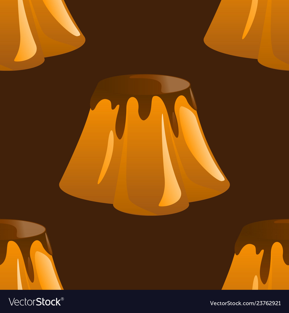 Pudding seamless pattern Royalty Free Vector Image