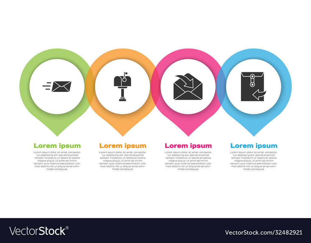 Set express envelope mail box envelope Royalty Free Vector