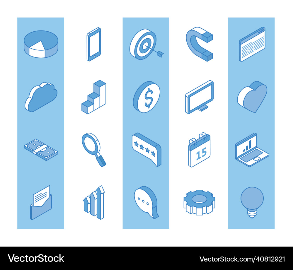 Set social media Royalty Free Vector Image - VectorStock