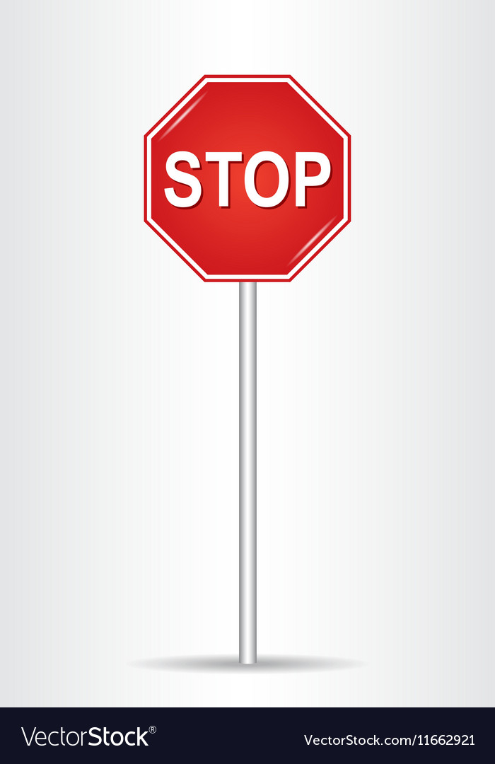 Stop Royalty Free Vector Image - VectorStock