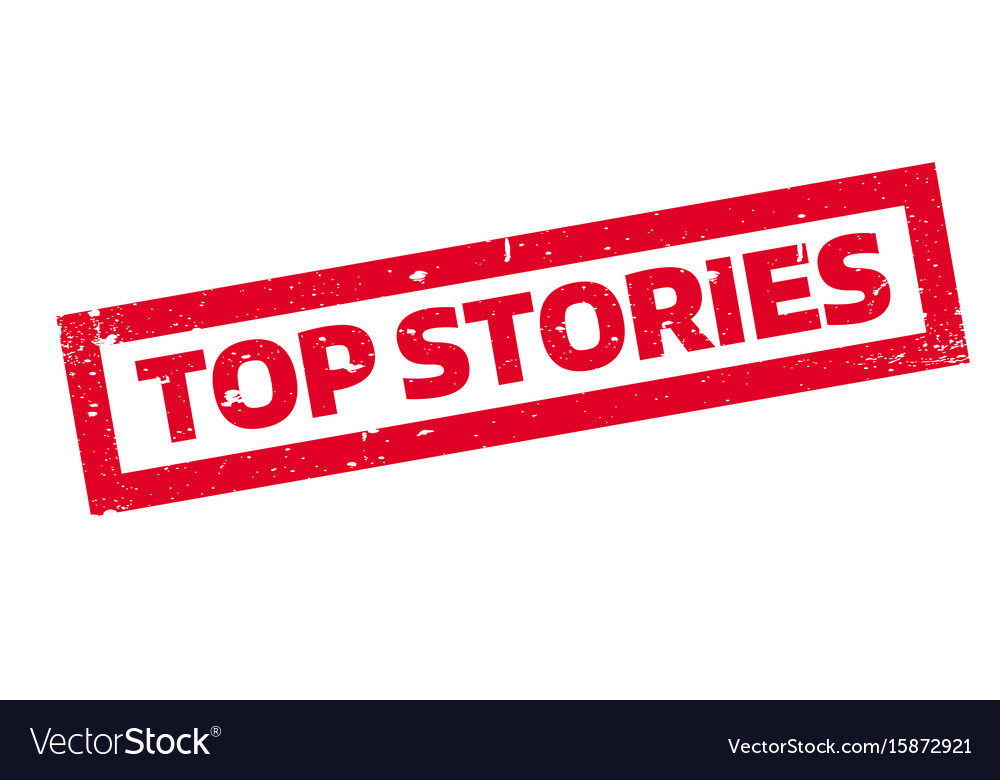 Top stories rubber stamp Royalty Free Vector Image