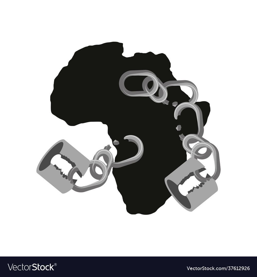 African map chains Royalty Free Vector Image - VectorStock