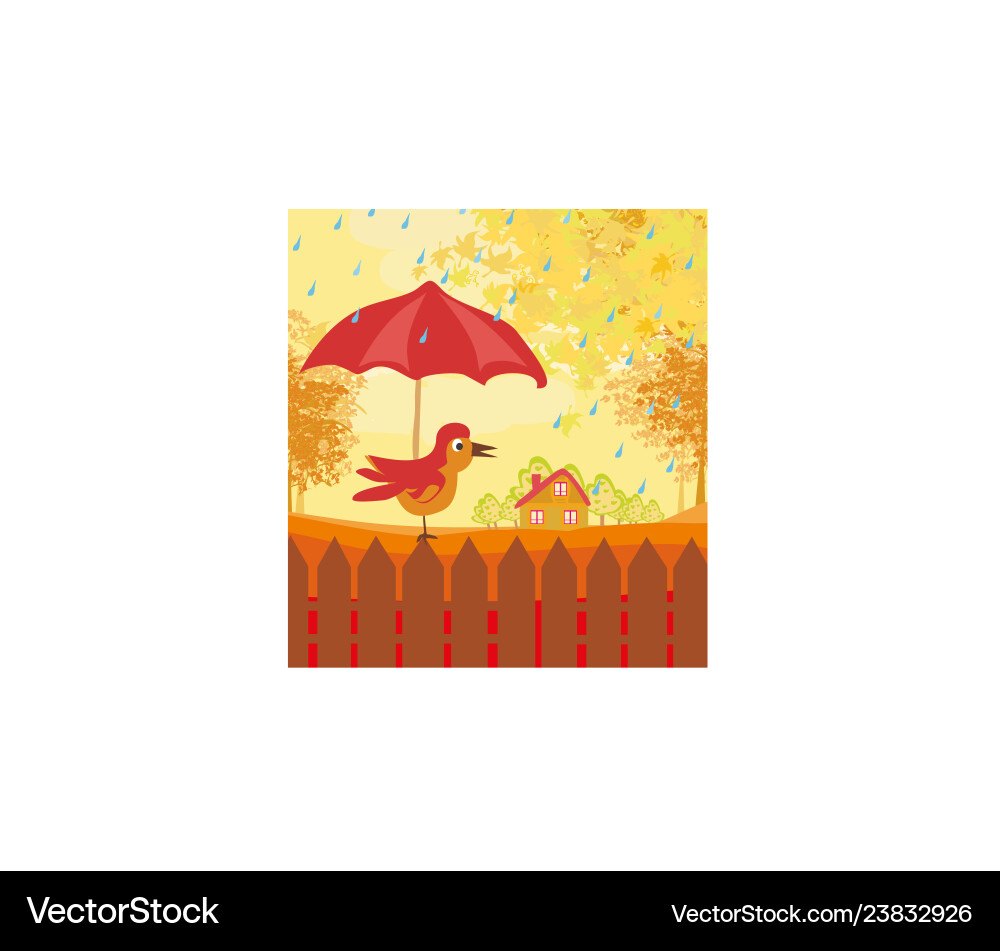 Autumn bird Royalty Free Vector Image - VectorStock