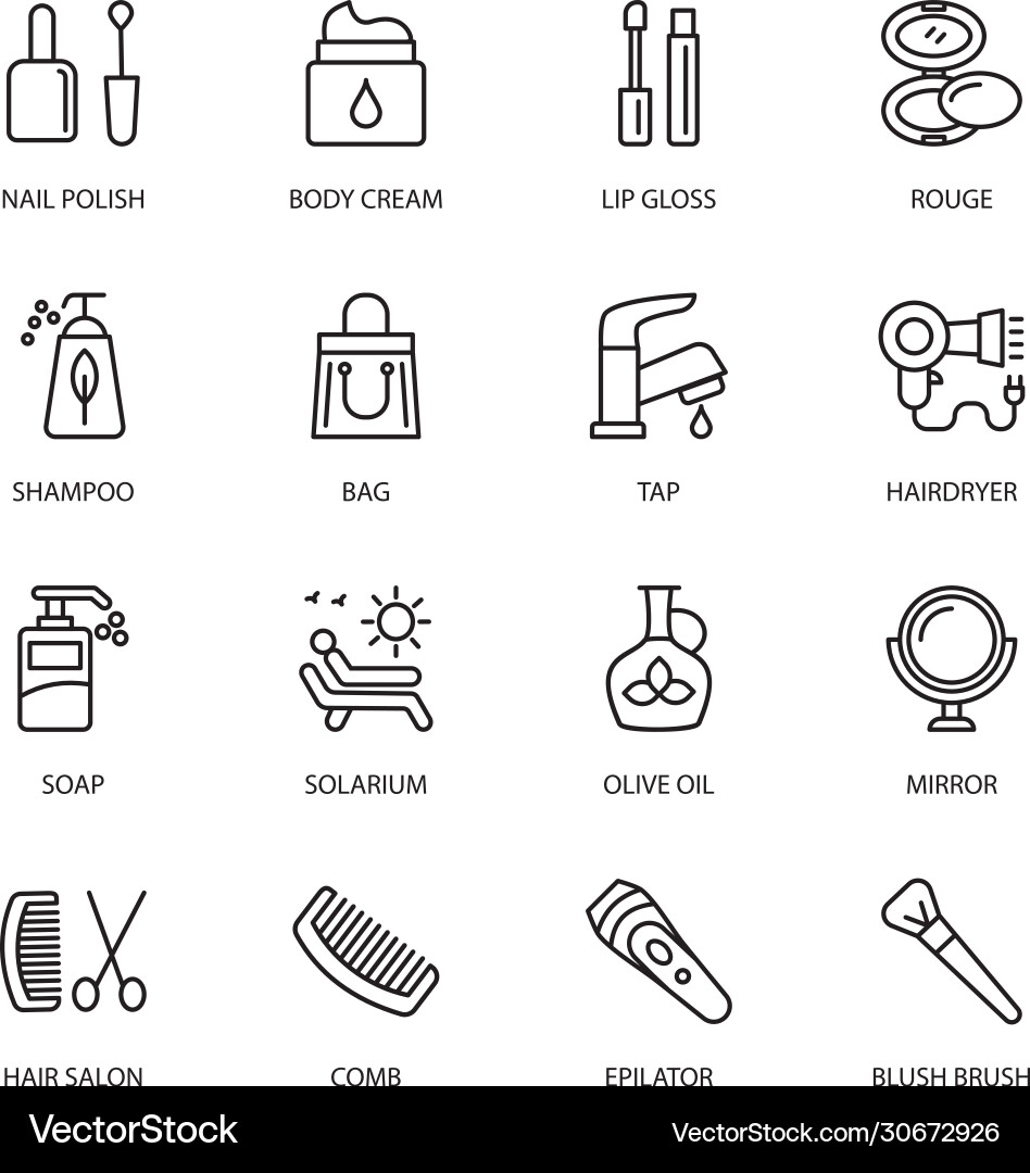 Beauty salon makeup and cosmetics Royalty Free Vector Image