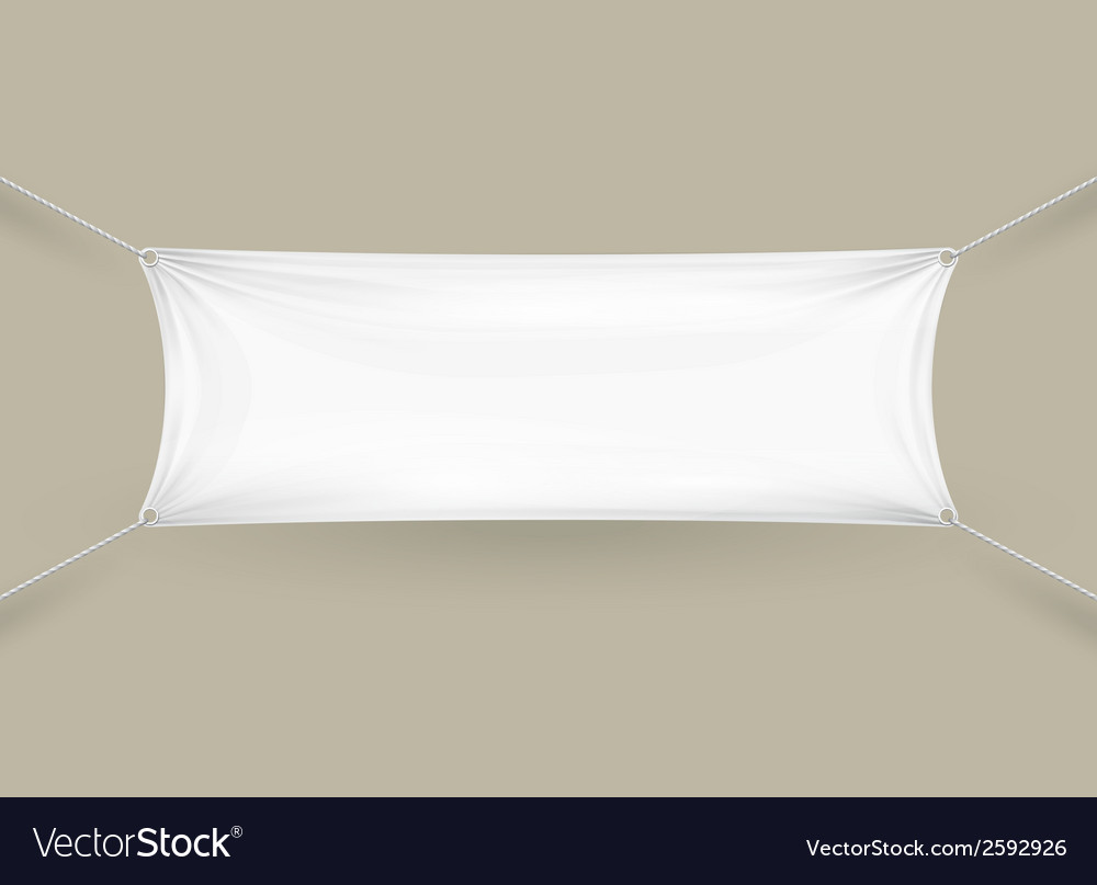 Blank white rectangular horizontal banner Vector Image