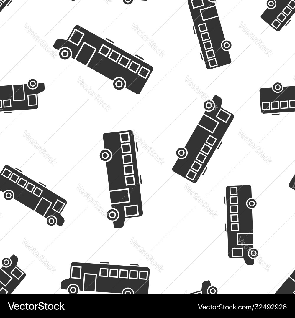 Bus icon in flat style coach on white isolated Vector Image