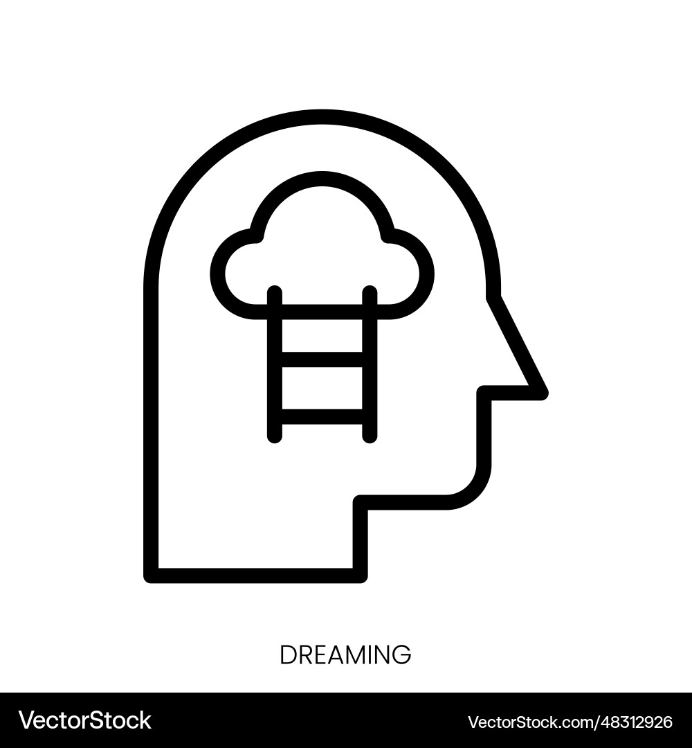 Dreaming icon line art style design isolated Vector Image