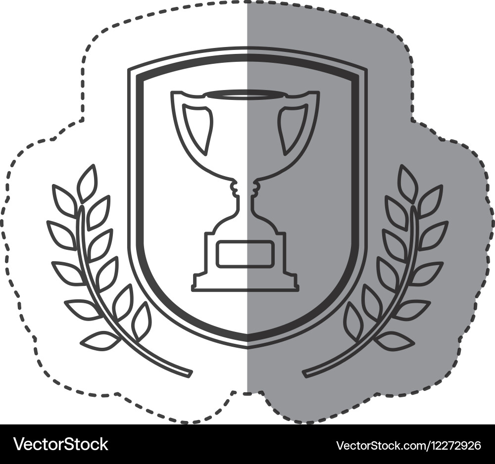 Isolated trophy inside label design Royalty Free Vector