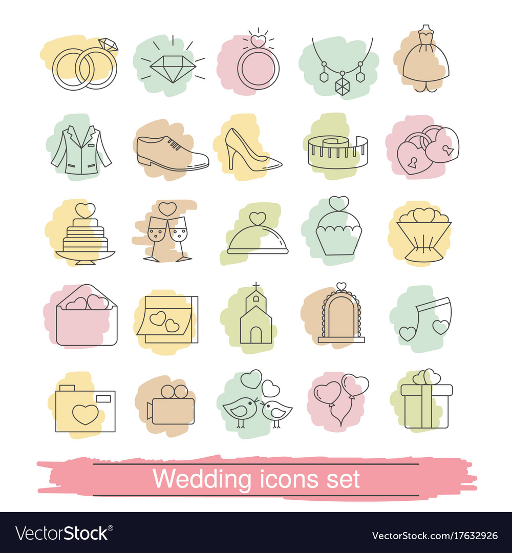 Outline Web Icon Set Royalty Free Vector Image