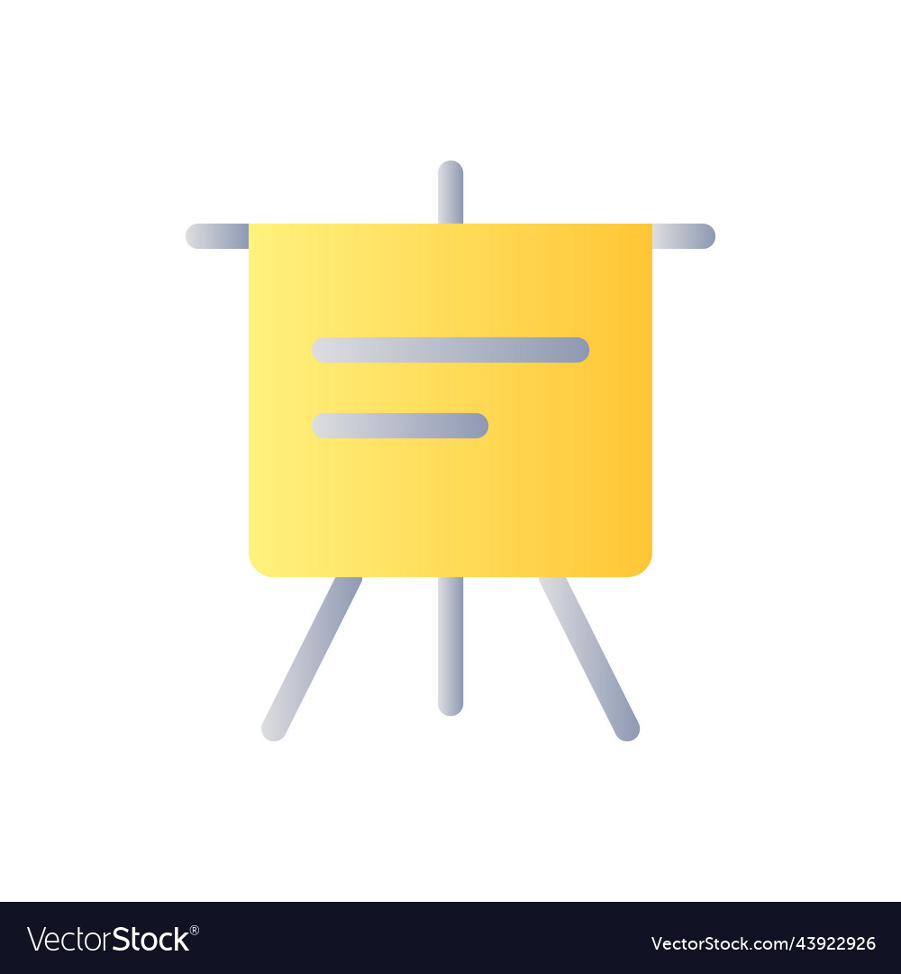 Portable presentation board flat gradient Vector Image