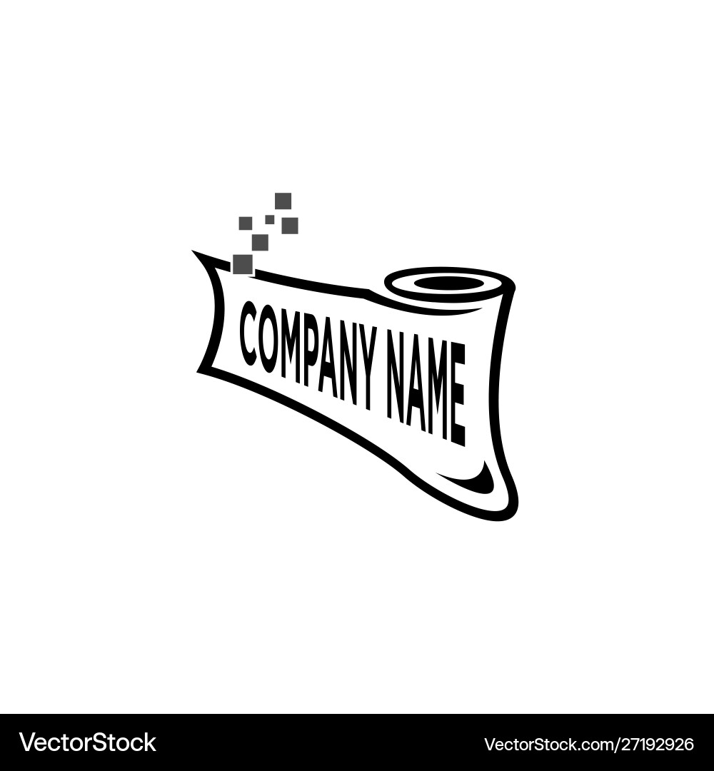 Roll paper logo business symbol Royalty Free Vector Image