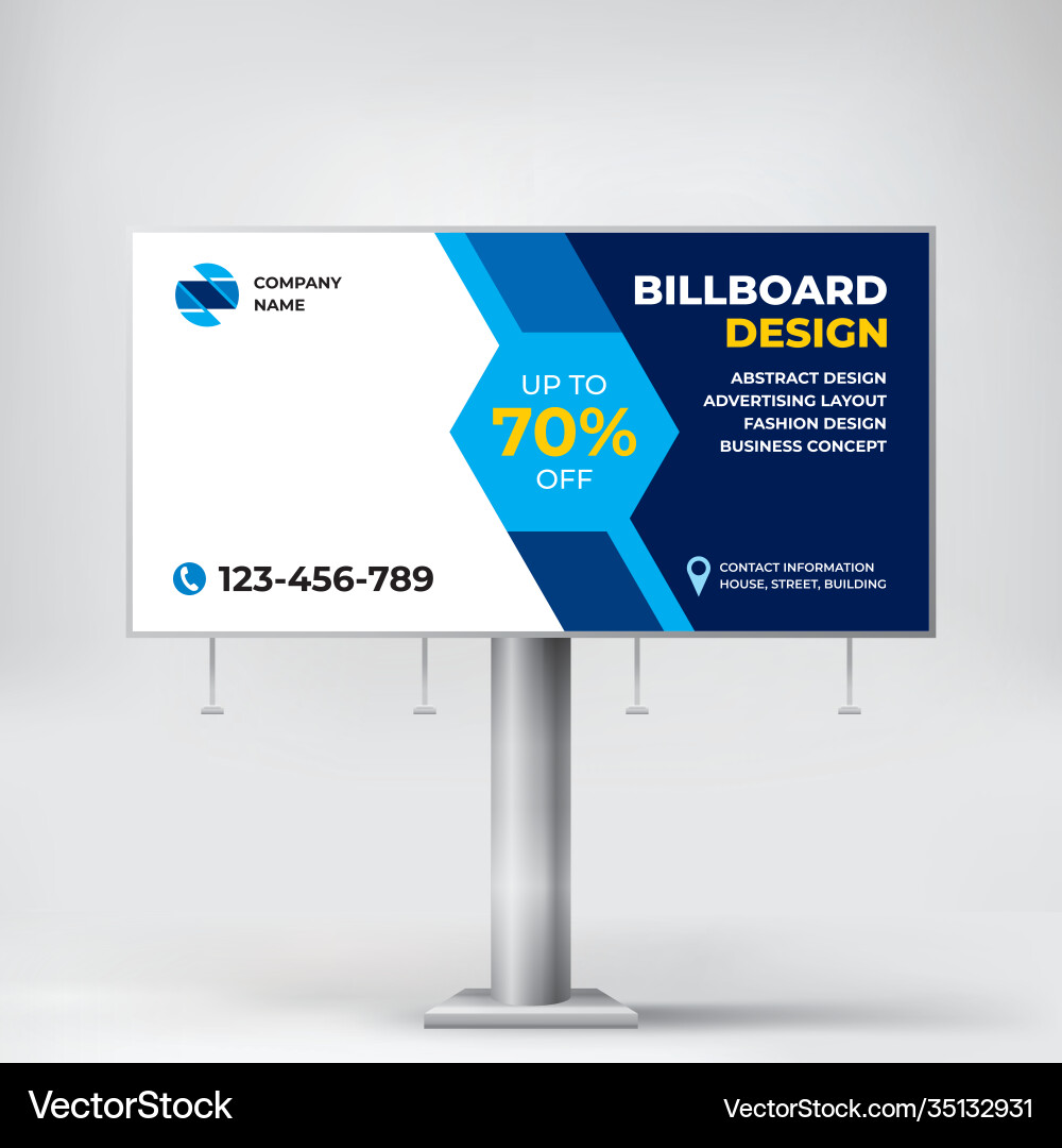Billboard design outdoor advertising banner Vector Image