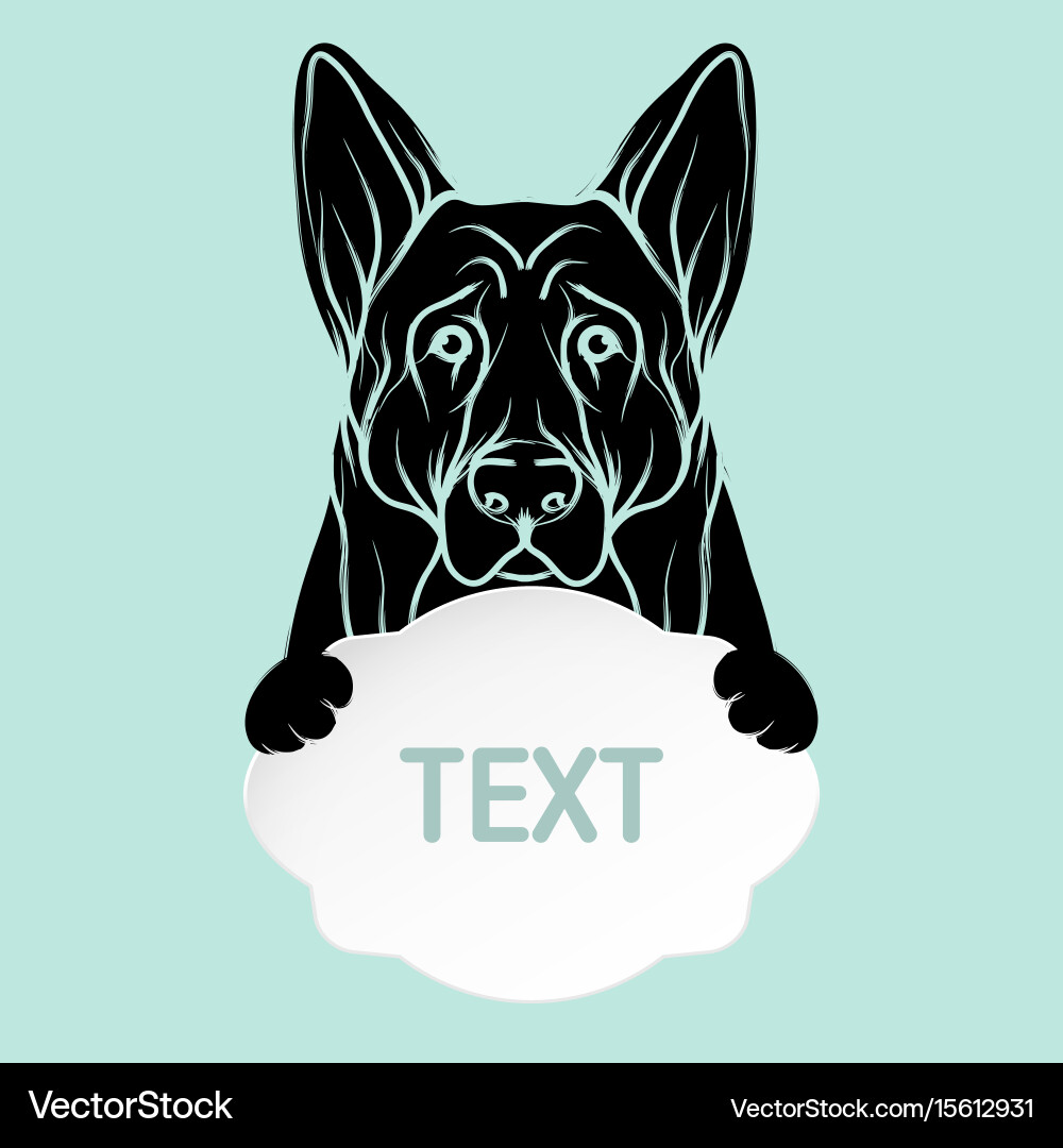 Dog and card template icon design Royalty Free Vector Image