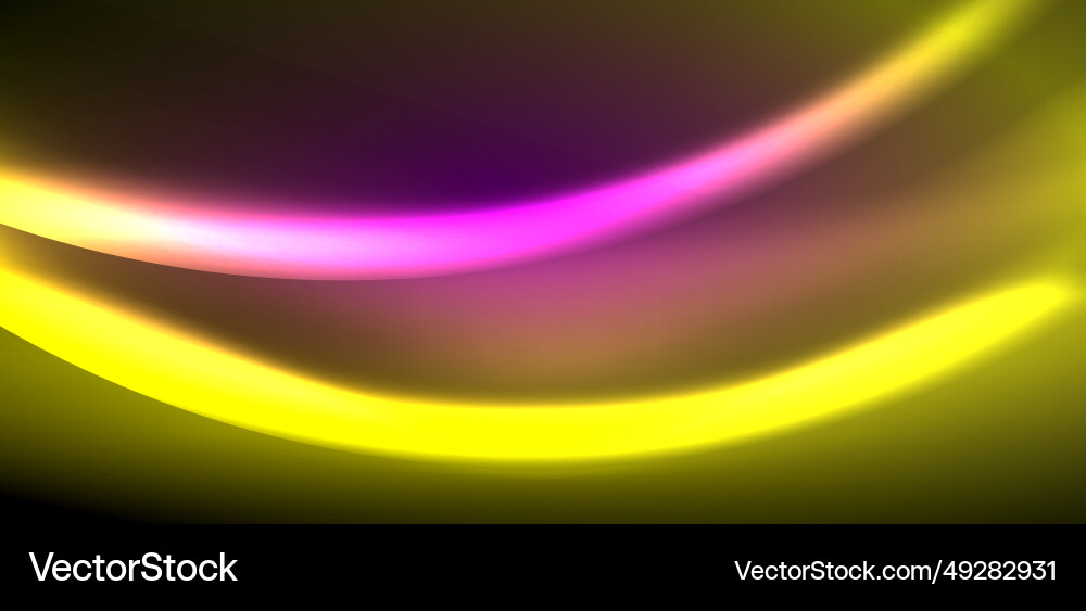 Dynamic waves in ethereal glow of neon lights Vector Image
