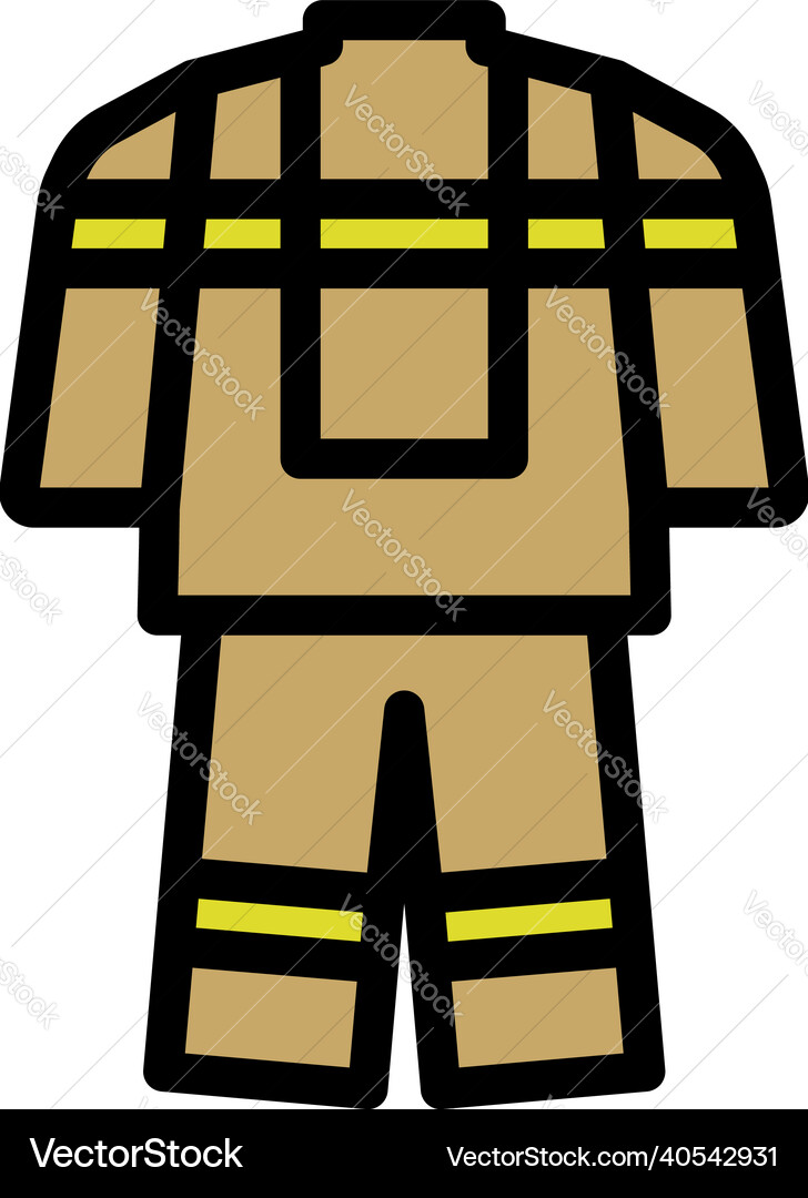 Fire service uniform icon Royalty Free Vector Image
