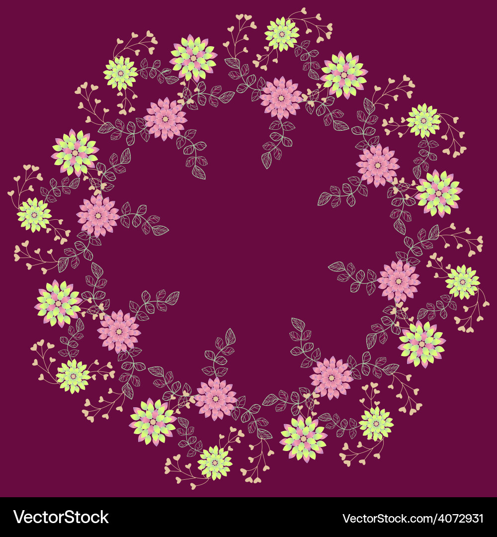 Floral background with place for your tex Vector Image