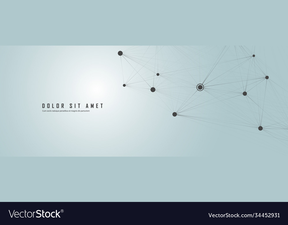 Molecular connection pattern with dots Royalty Free Vector