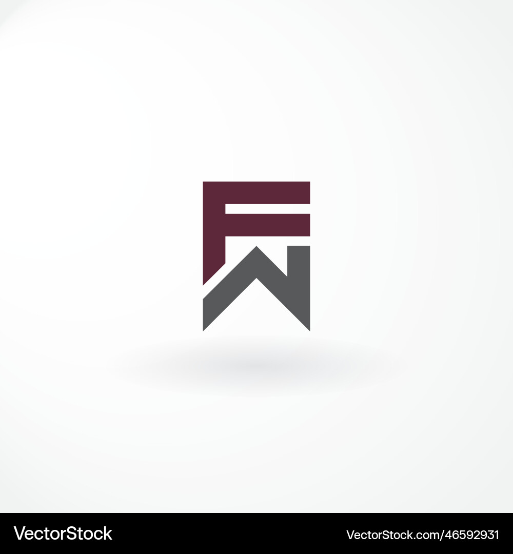 Monogram design letter with combination letter f Vector Image