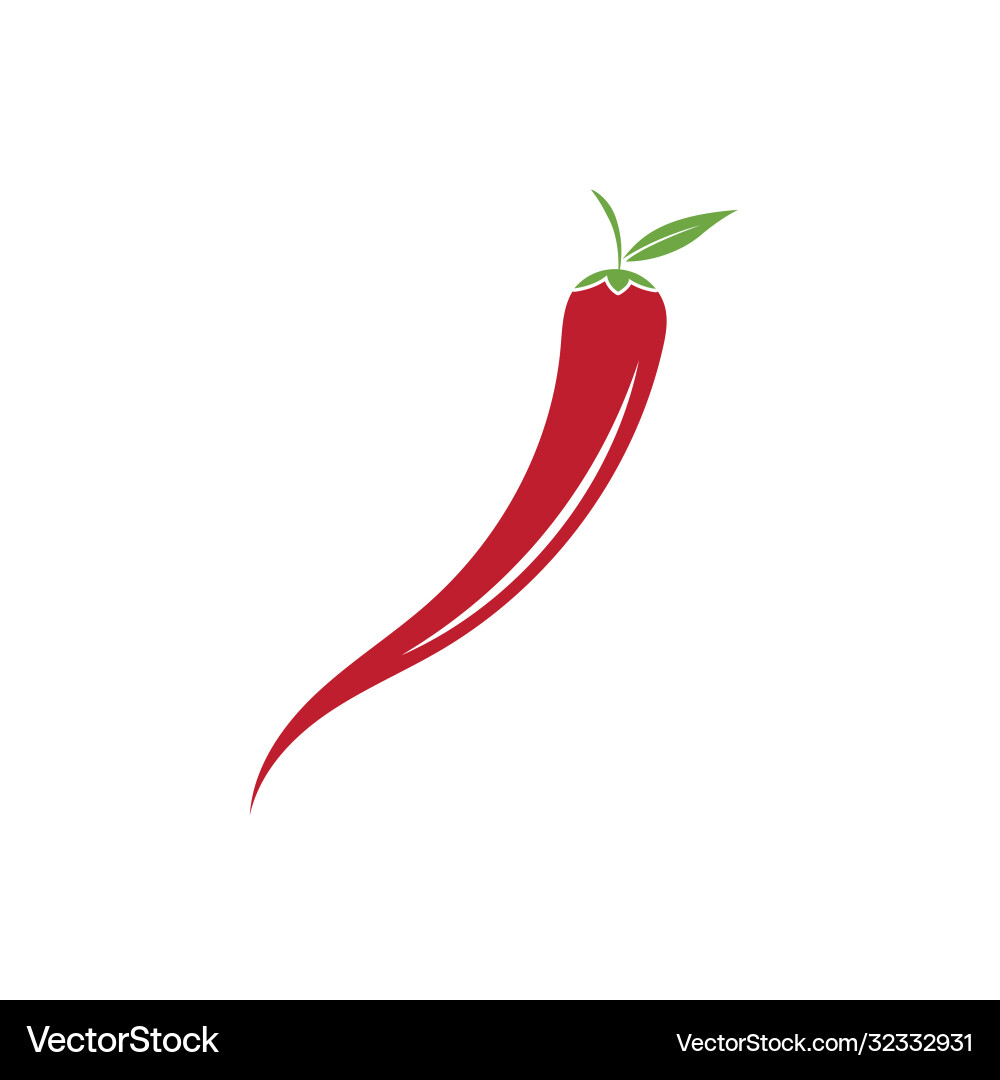 Red hot natural chili icon Royalty Free Vector Image