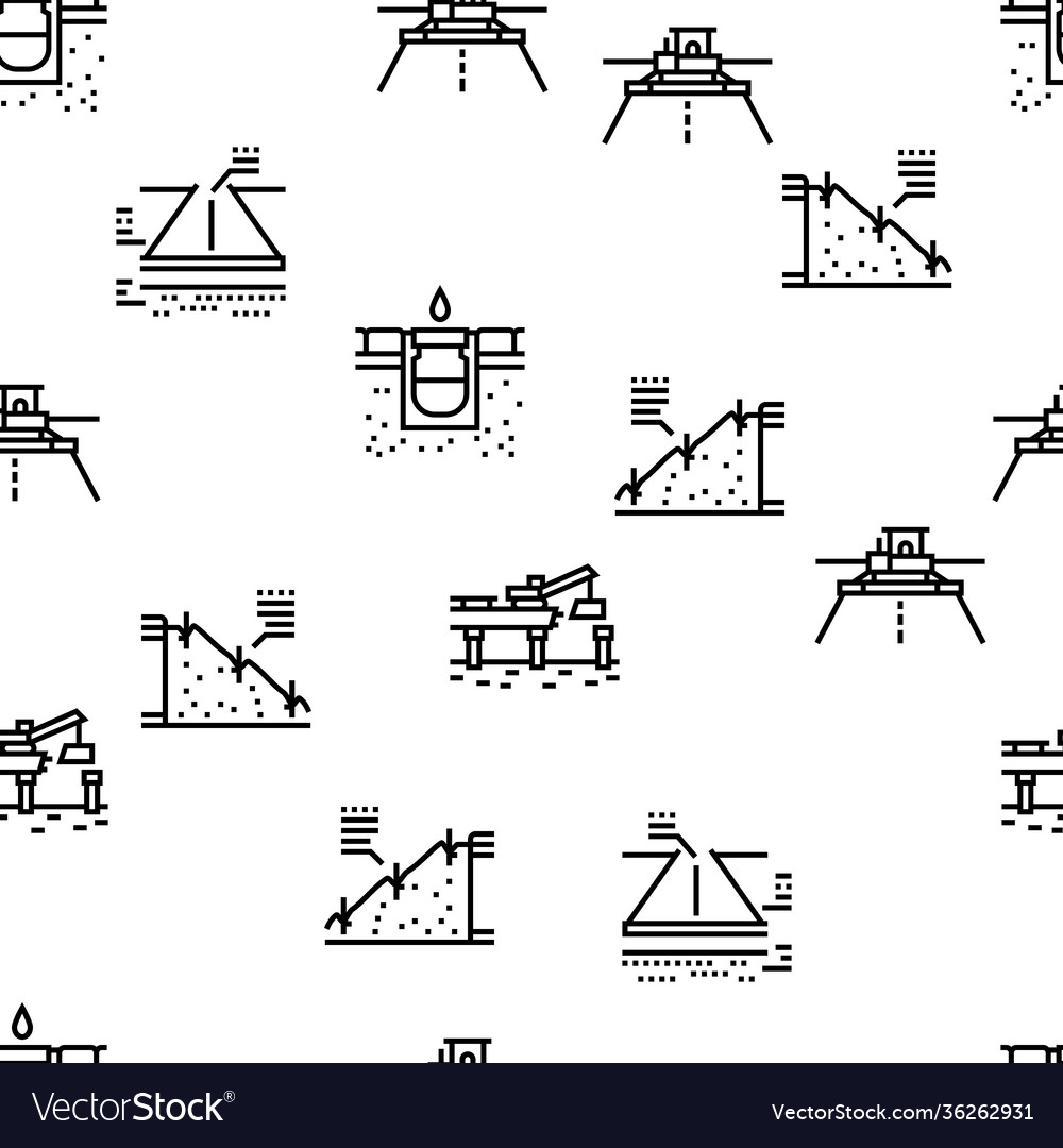 Road construction seamless pattern Royalty Free Vector Image