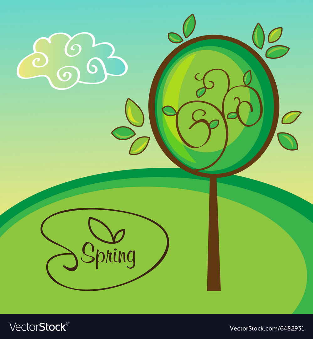 Spring tree Royalty Free Vector Image - VectorStock