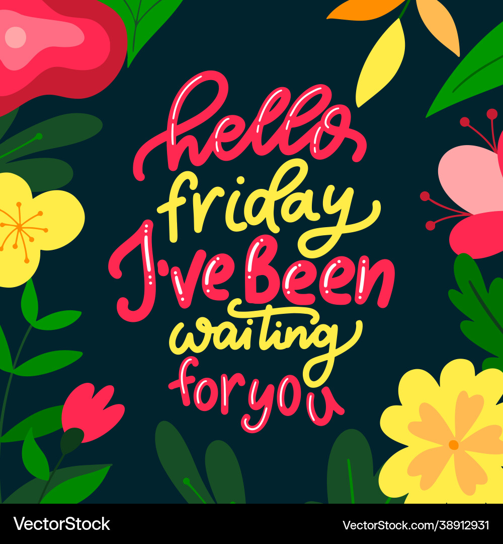 Week days hand drawn calligraphic quote brush Vector Image