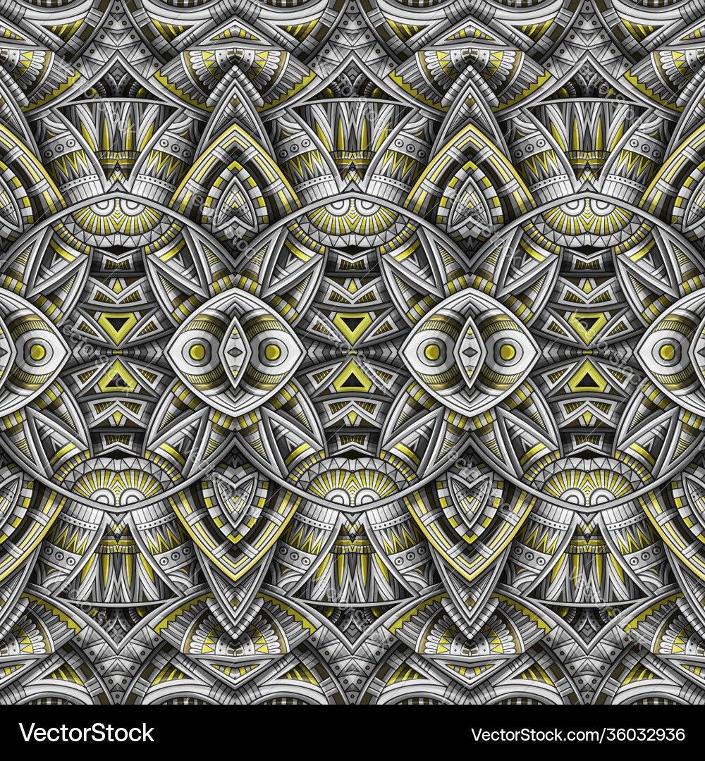 Abstract ethnic vintage yellow and grey background
