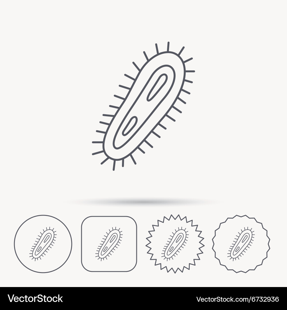 Bacteria icon medicine infection symbol Royalty Free Vector