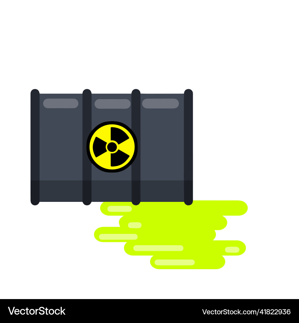 Barrel of radioactive waste Royalty Free Vector Image