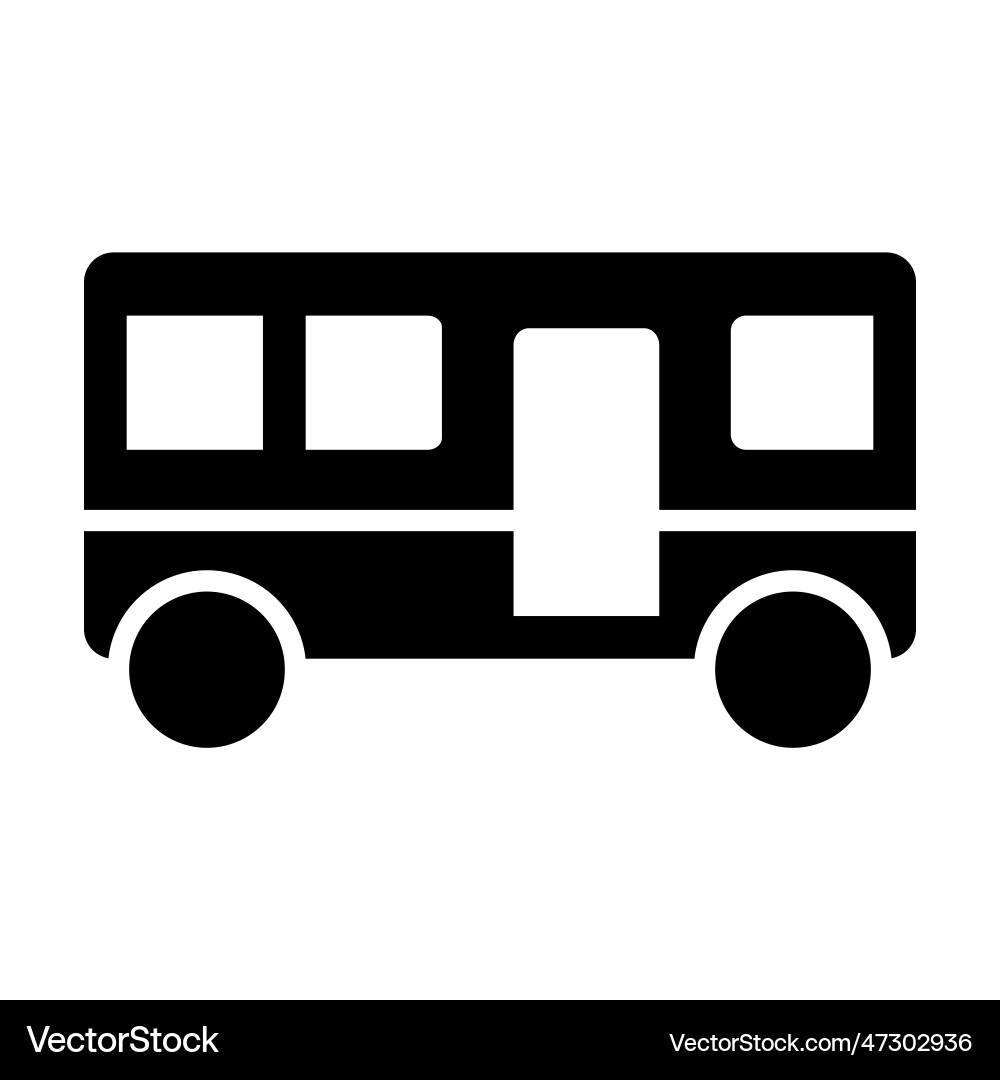 Bus glyph icon for personal and commercial use Vector Image