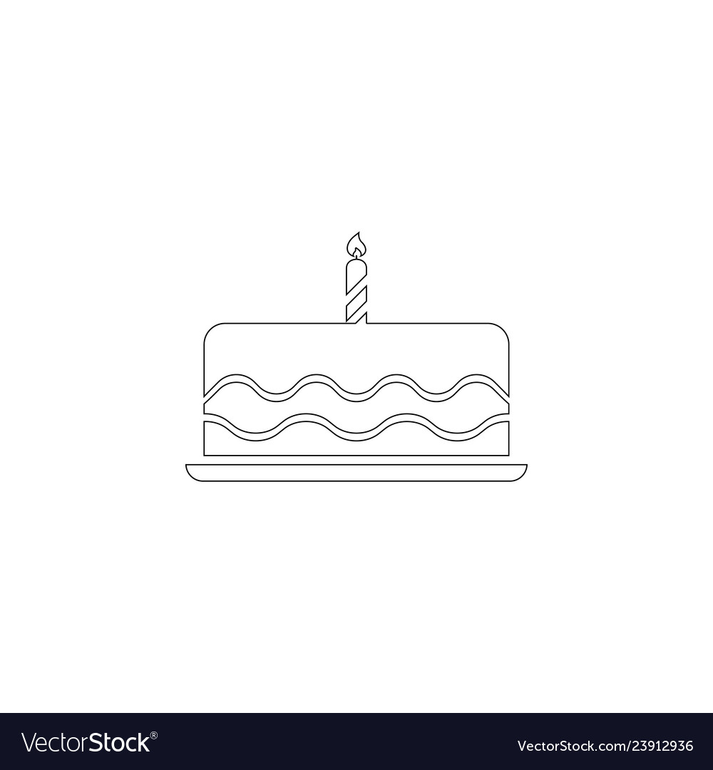 Cake flat icon Royalty Free Vector Image - VectorStock