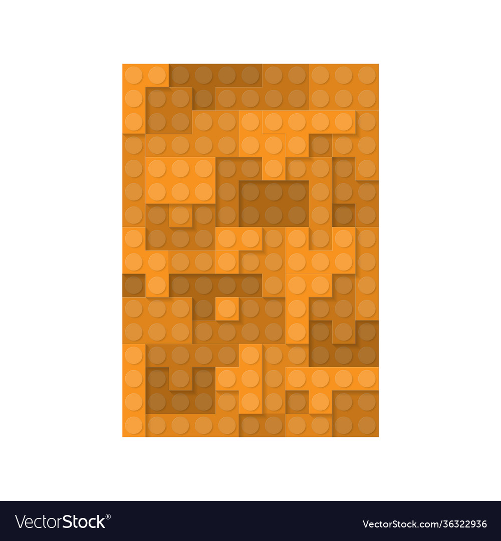 Constraction kit elements orange plate Royalty Free Vector