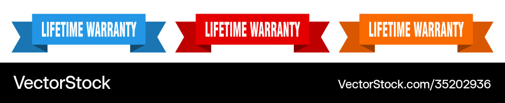 Lifetime warranty ribbon Royalty Free Vector Image