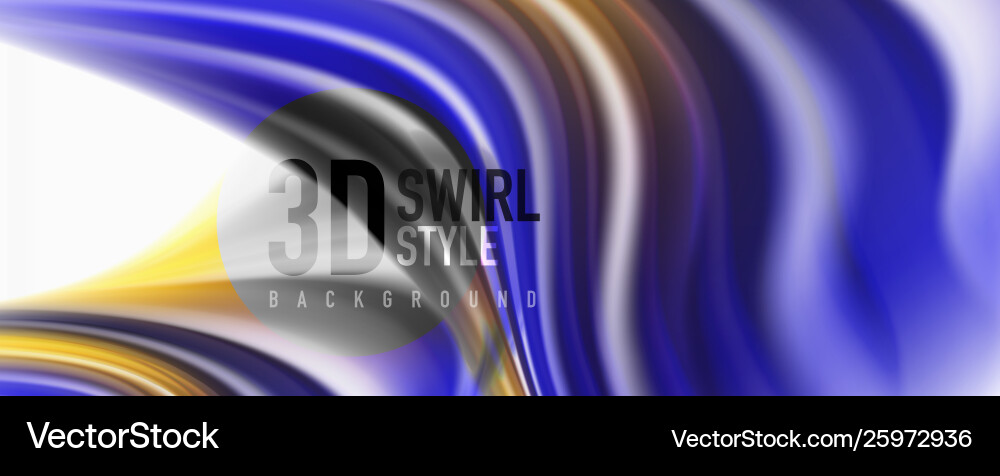 Modern liquid color flow on white - colorful flow Vector Image