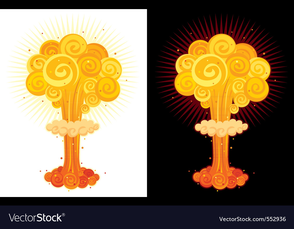 Nuclear explosion Royalty Free Vector Image - VectorStock