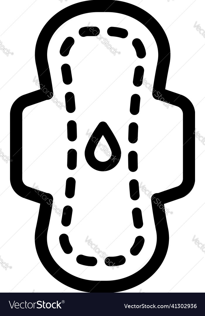 Sanitary napkin line icon Royalty Free Vector Image Sanitary napkin line icon Royalty Free Vector Image