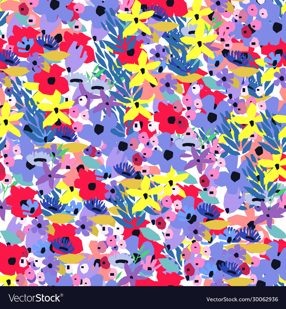 Seamless pattern floral design Royalty Free Vector Image