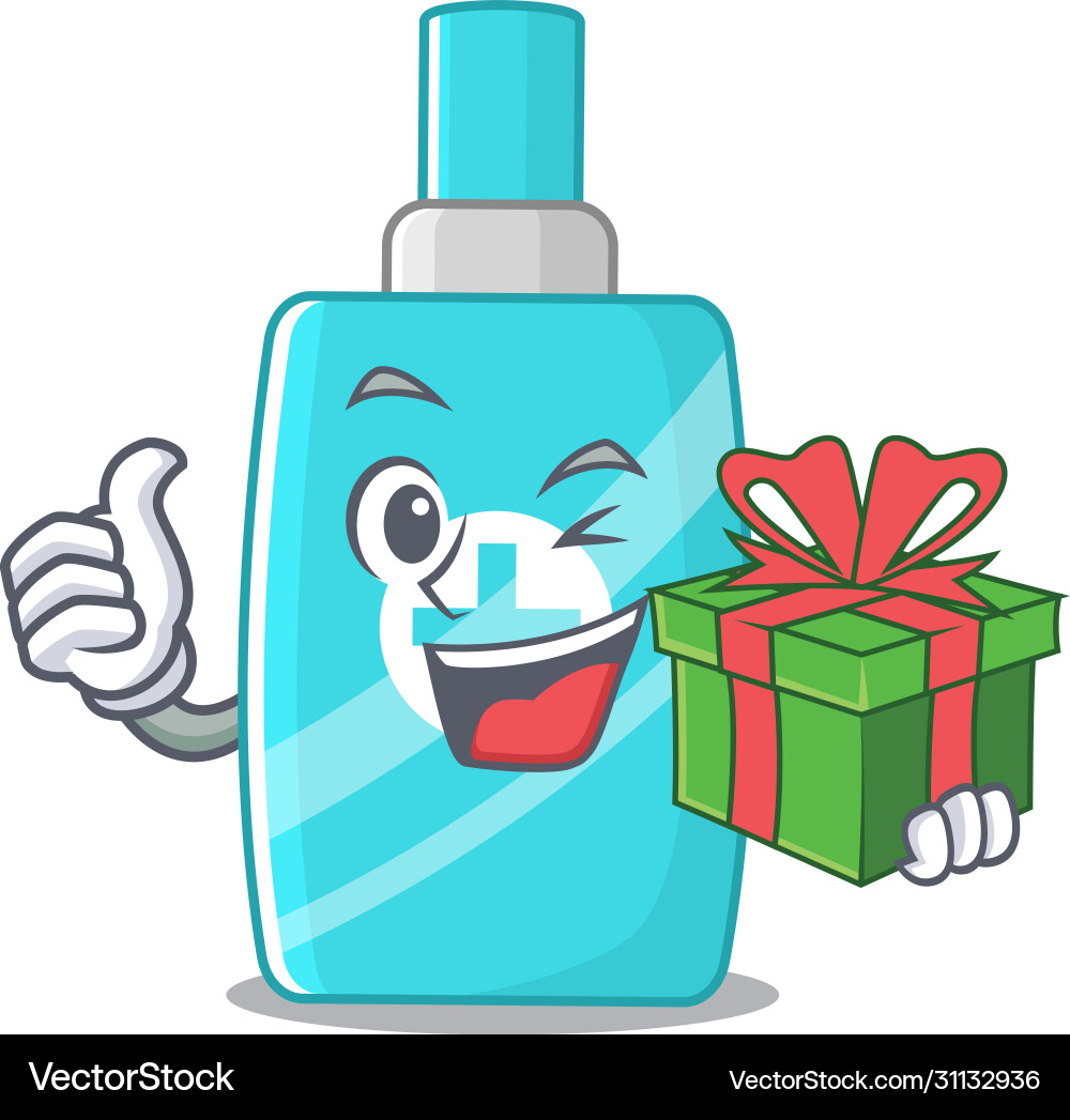 Smiling ointment cream cartoon character having Vector Image