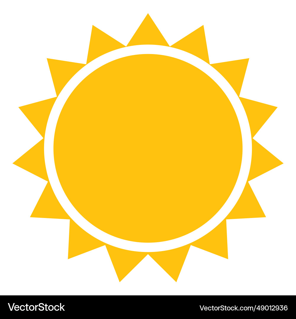 Sun sharp beams icon Royalty Free Vector Image