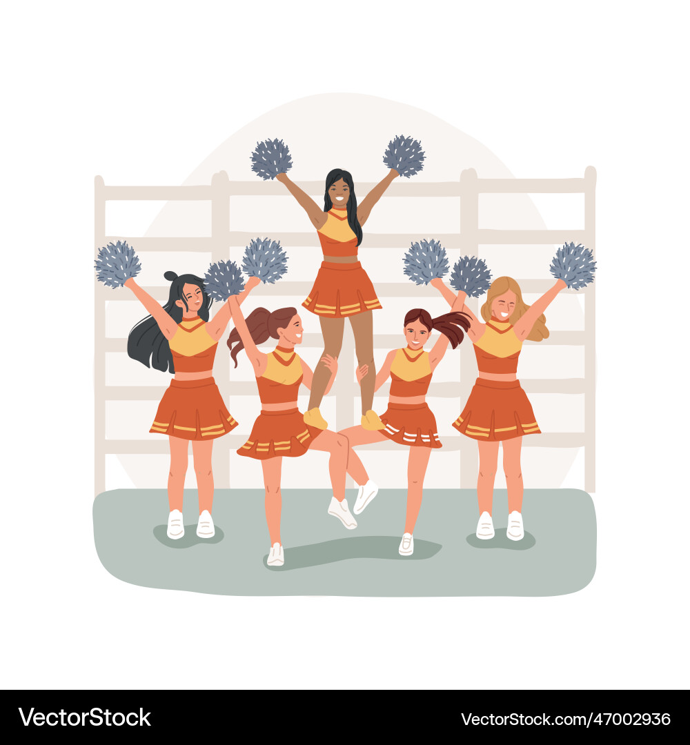 Training in a gym isolated cartoon Royalty Free Vector Image
