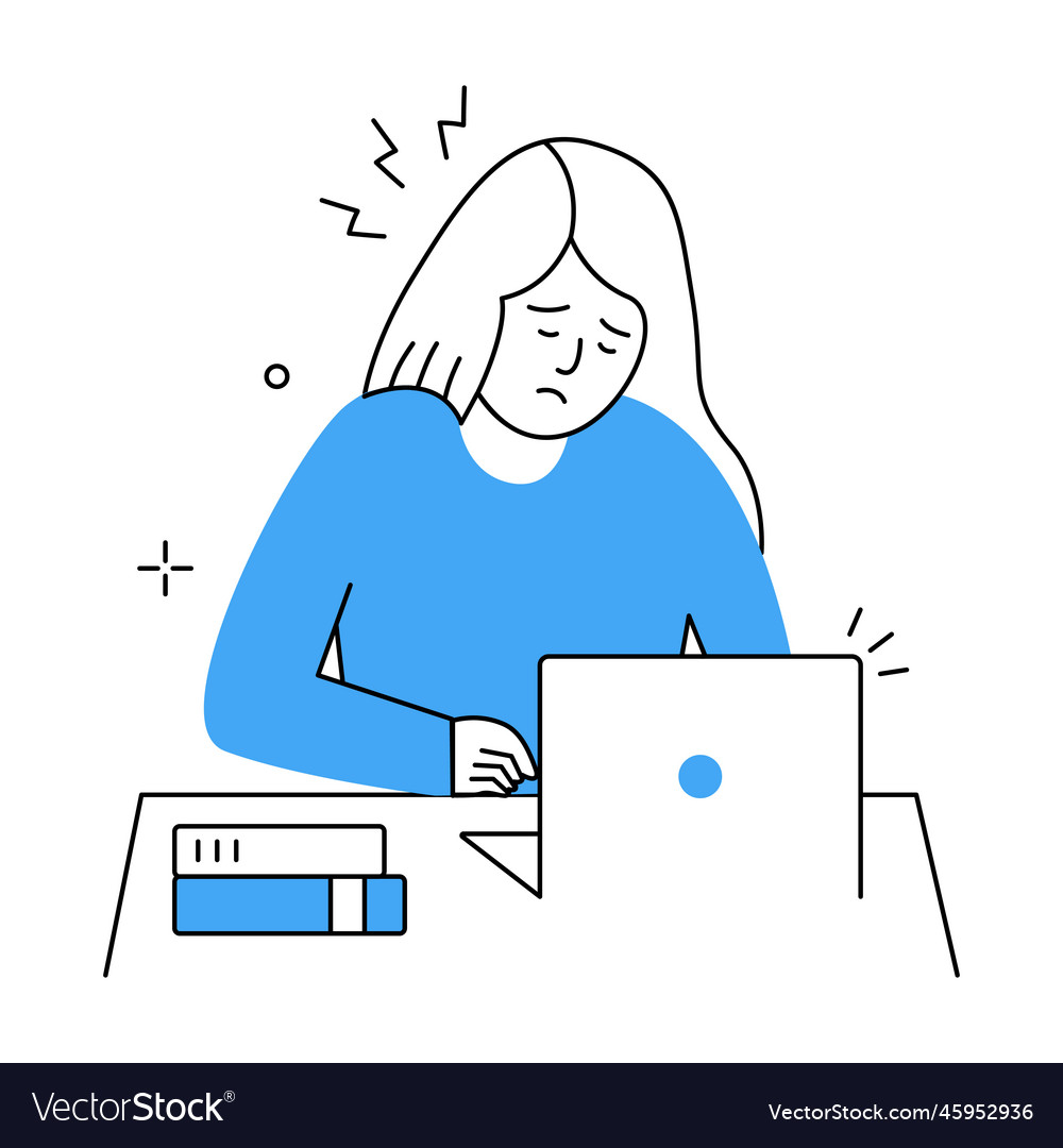 Work stress Royalty Free Vector Image - VectorStock