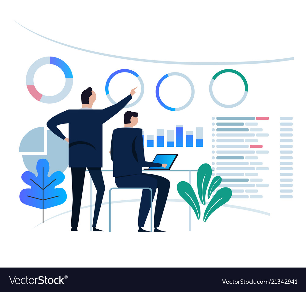 Business analytics design concept and Royalty Free Vector