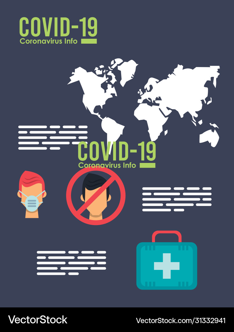 Corona virus infographic with use face mask Vector Image