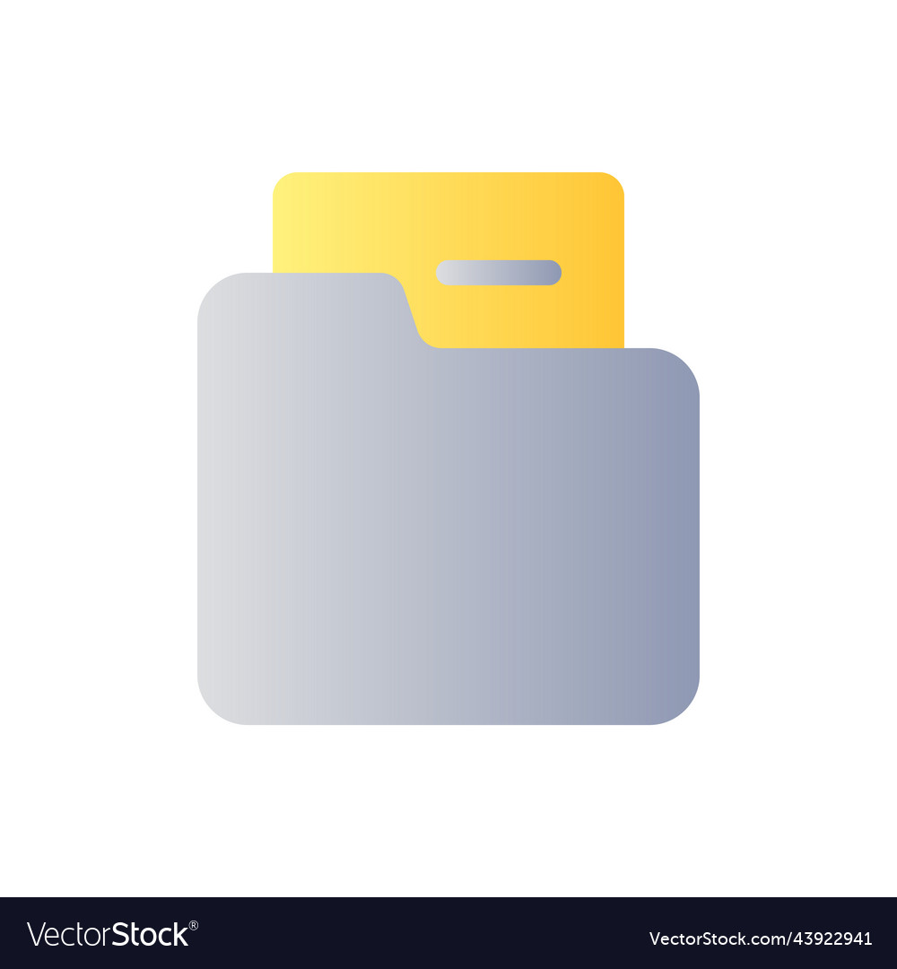 Folder flat gradient two-color ui icon Royalty Free Vector