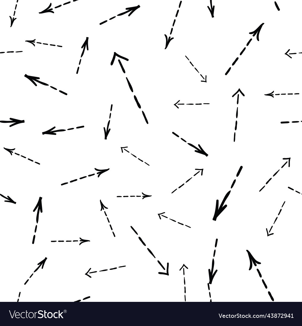 Hand drawn arrows seamless pattern Royalty Free Vector Image