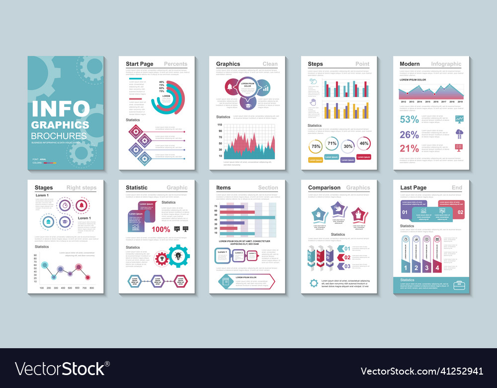 Infographic brochures data visualization Vector Image